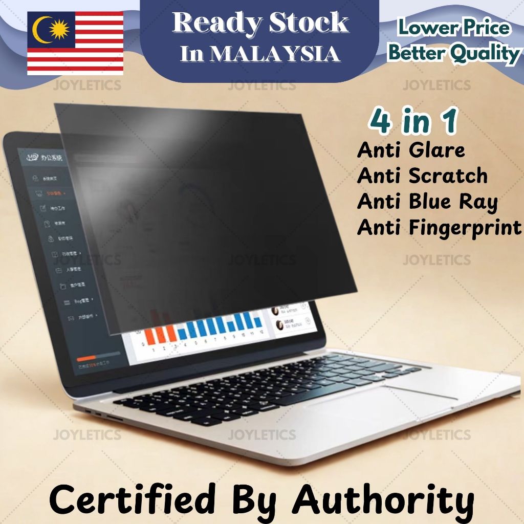 Privacy Laptop Screen Protector 13.3"/14"/15.6" Anti-Spy, Anti-Glare ...