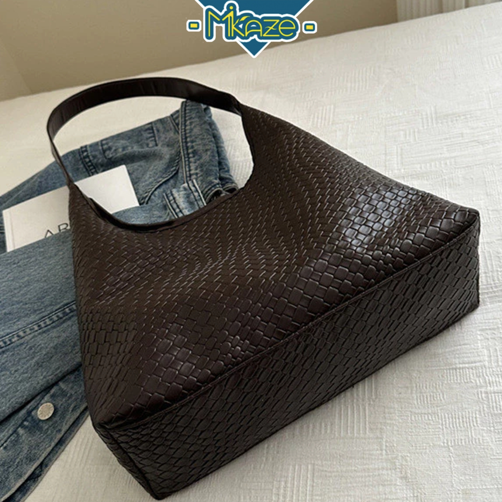MIKAZE - LOTTIE Beg Tote Tenunan Gaya Retro Kapasiti Besar Wanita Beg ...