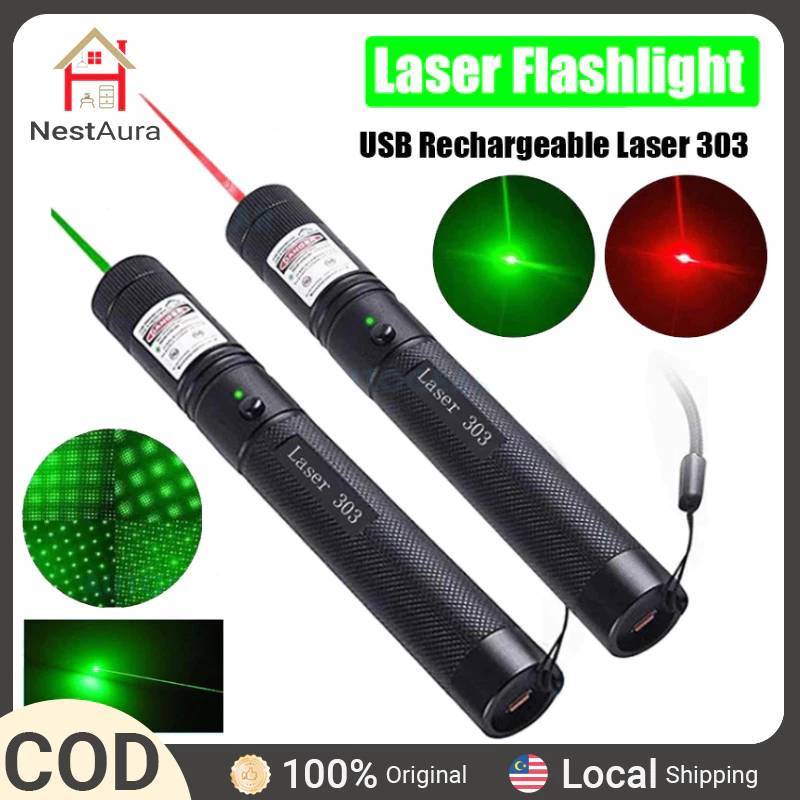 【COD】Green/Red Laser Pointer 10000m USB Charging Built-in Battery ...