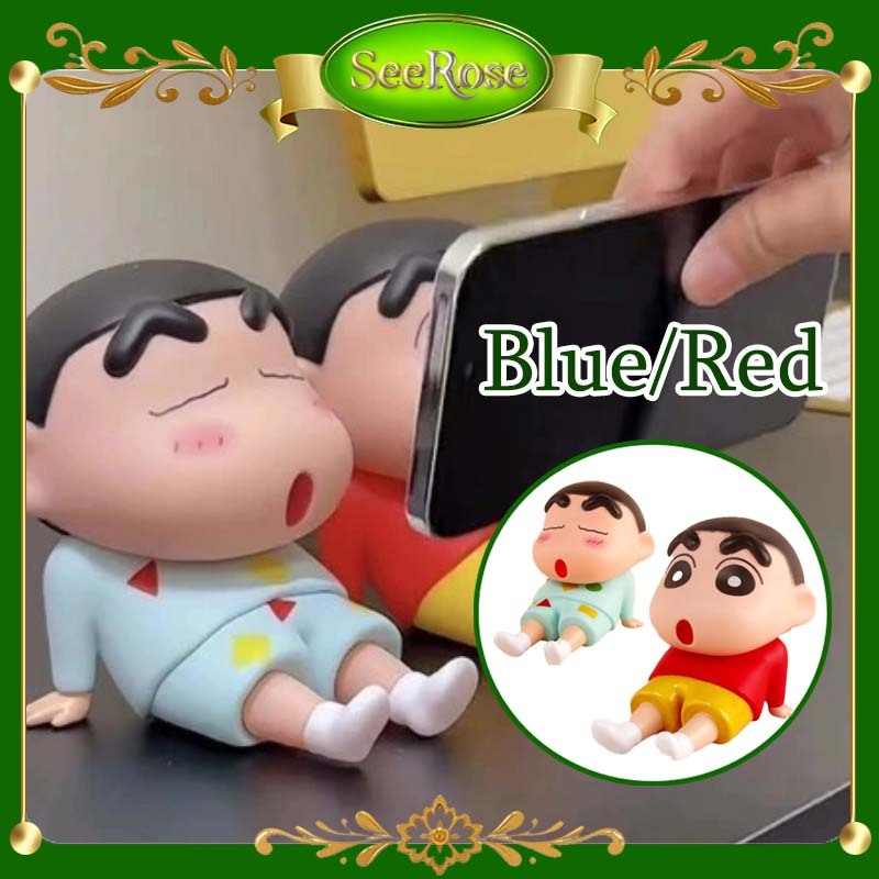 Phone Holder Cute Crayon Shin Chan Phone Holder Action Figures Lazy ...