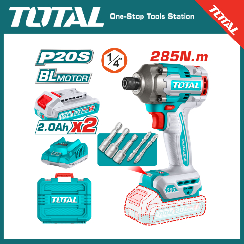 TOTAL Brushless motor Cordless impact driver TIRLI2028 | Shopee Malaysia