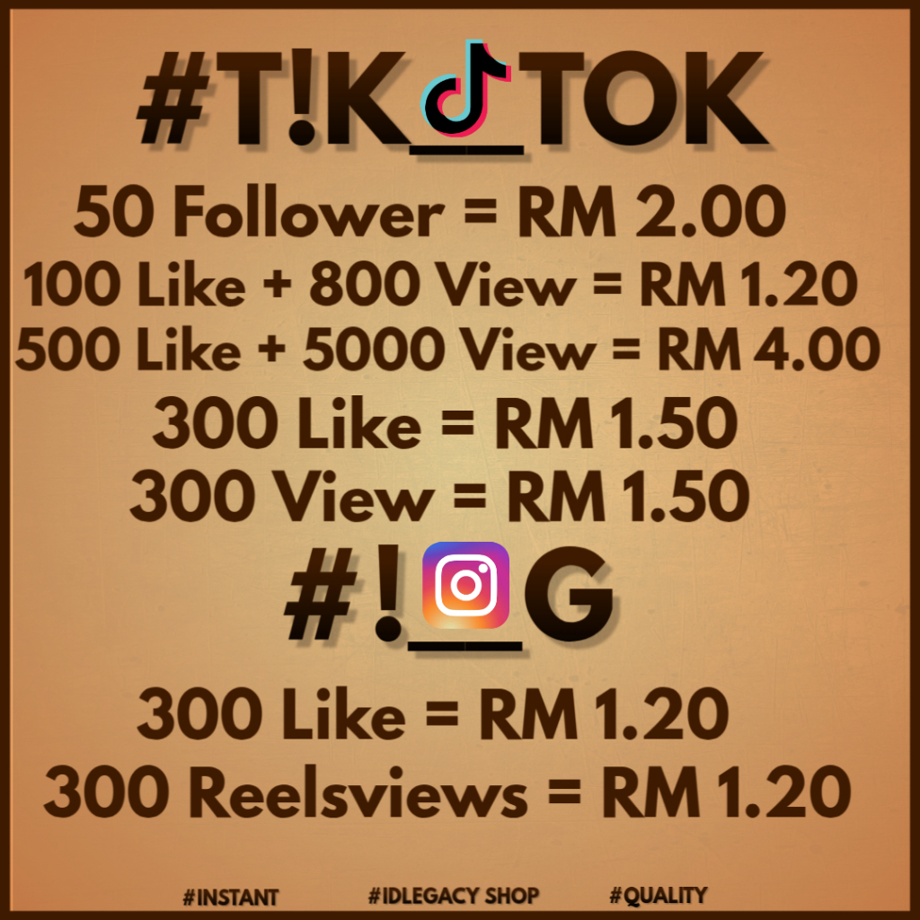 Quality_Tik_Tok and Like_View_Lifetime New_Version88 | Shopee Malaysia