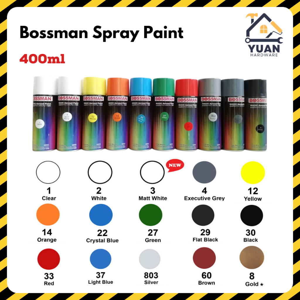 Bossman Paint Spray 400ml | Magic Aerosol Paint | Cat Motor | Cat Spray ...