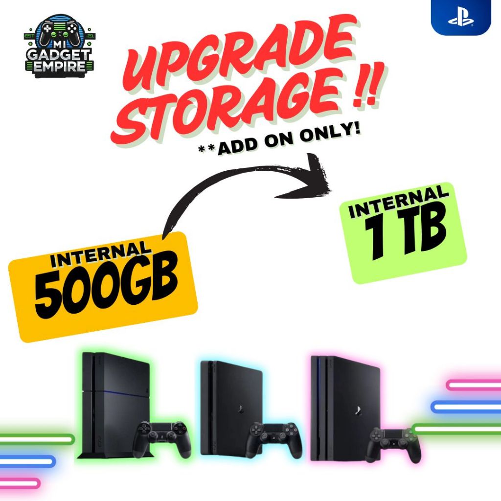 ADD ON UPGRADE STORAGE PS4 FAT SLIM PRO | Shopee Malaysia