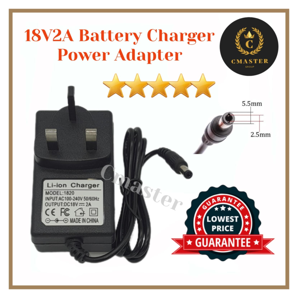 Li-ion Battery Charger DC 18V2A AC220-240V Lithium Battery Charger 18V ...