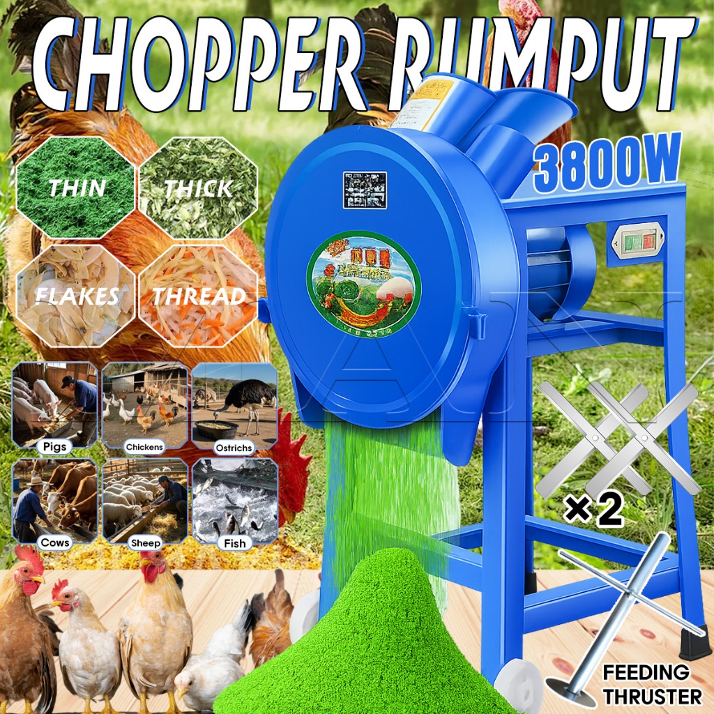 Chopper Rumput Malaysian Murah 3800W Feeding Penghancur Rumput Napier ...