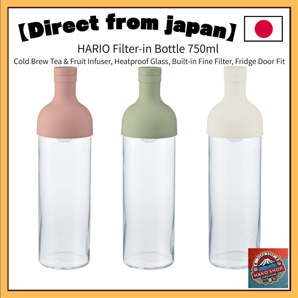 HARIO Filter-in Bottle 750ml — Cold Brew Tea & Fruit Infuser, Heatproof ...