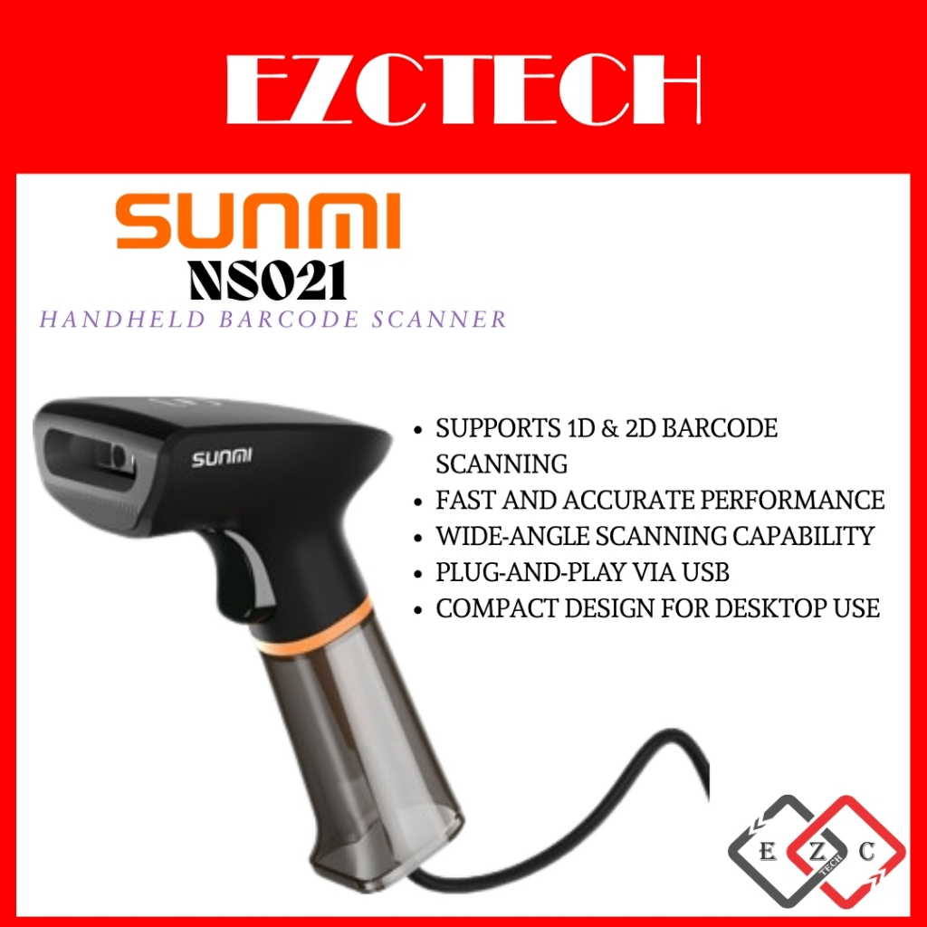Sunmi NS021 1D/2D Barcode Scanner 1D/ 2D/ QR Scanner With Stand ...