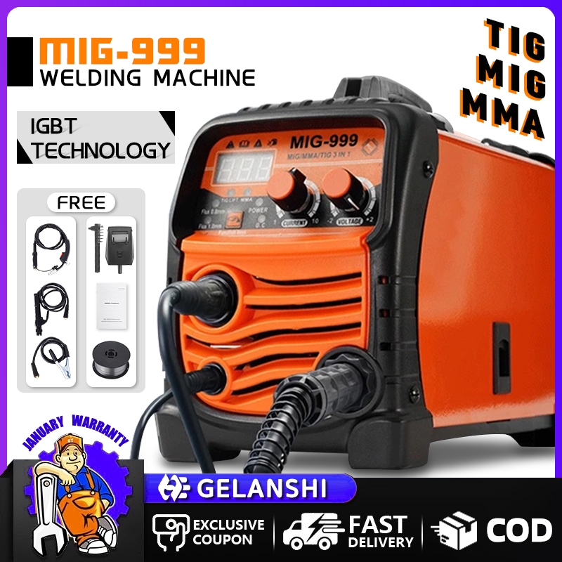 Welding Machine Mig Weldings Set 3 in 1 MIG/MMA/TIG Inverter IGBT ...