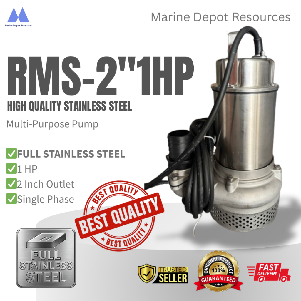 RMS-2"1HP Multipurpose PUMP | Full Stainless Steel | Single & Three ...