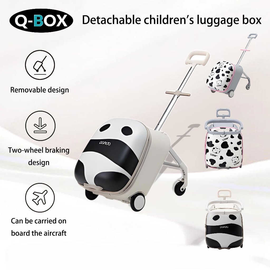 Q-BOX Ready Stock NEW Kid Foldable Trolley Kids Luggage Carry On ...