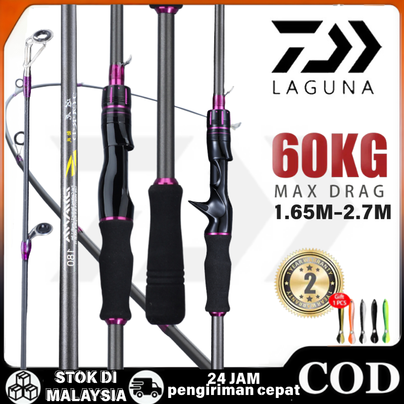 DAIWA Rod Casting Rod Joran Pancing Rod Spinning Rod Fishing Carbon M ...