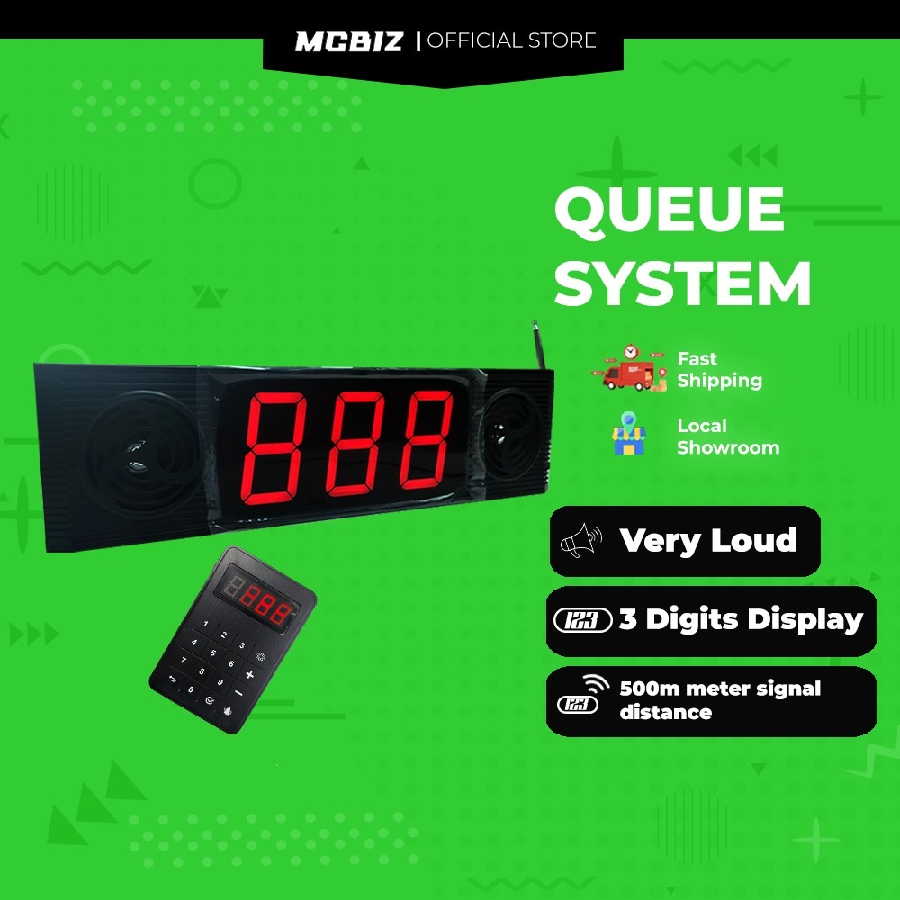 Queue Number Calling System Message Order Caller QMS Management Mesin ...
