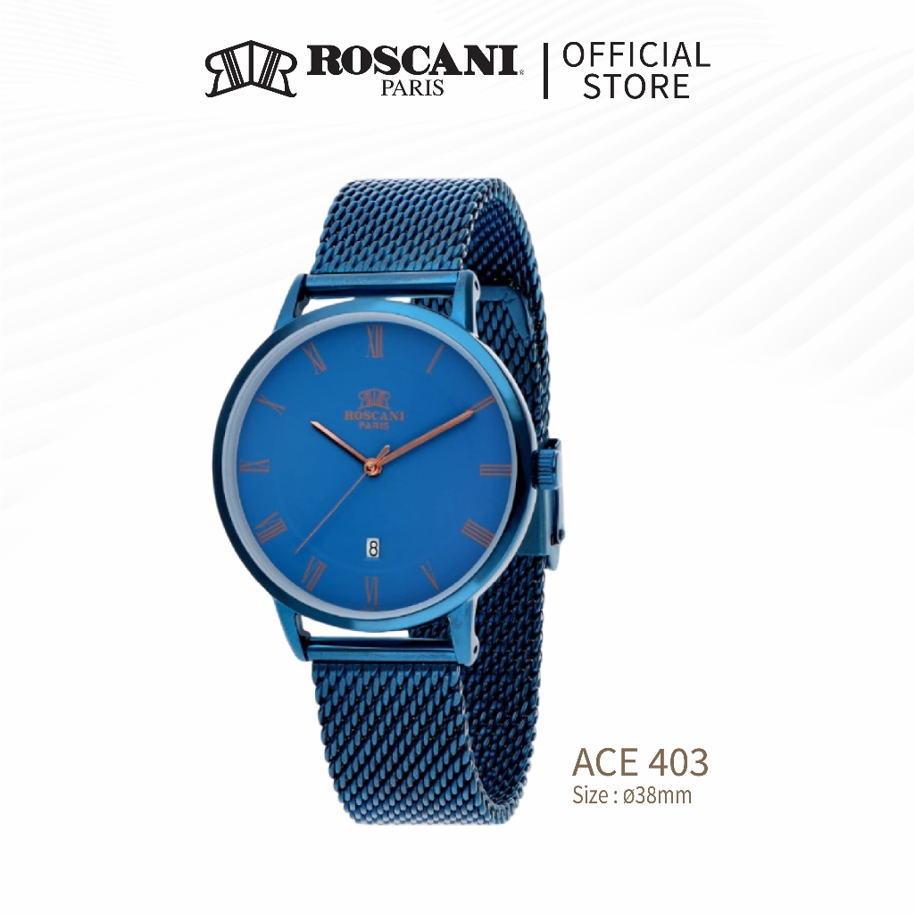 Roscani Ace 403 Mesh Men Watch - Minimalist Dial | Stainless Steel Mesh ...