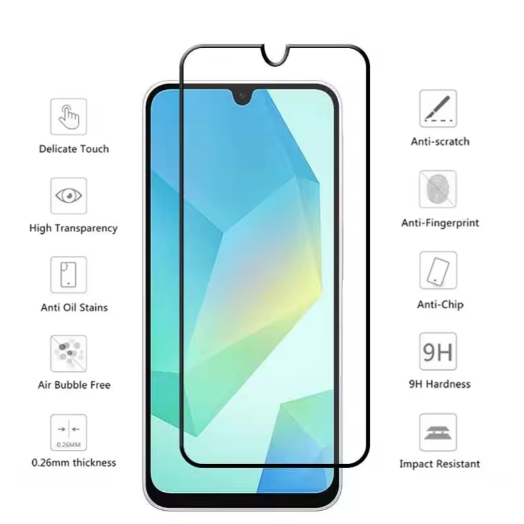 Tempered Glass Screen Protector Samsung Galaxy A06 A22 A26 A16 A36 A56 A55 A35 A34 A34 A32 A25 ...