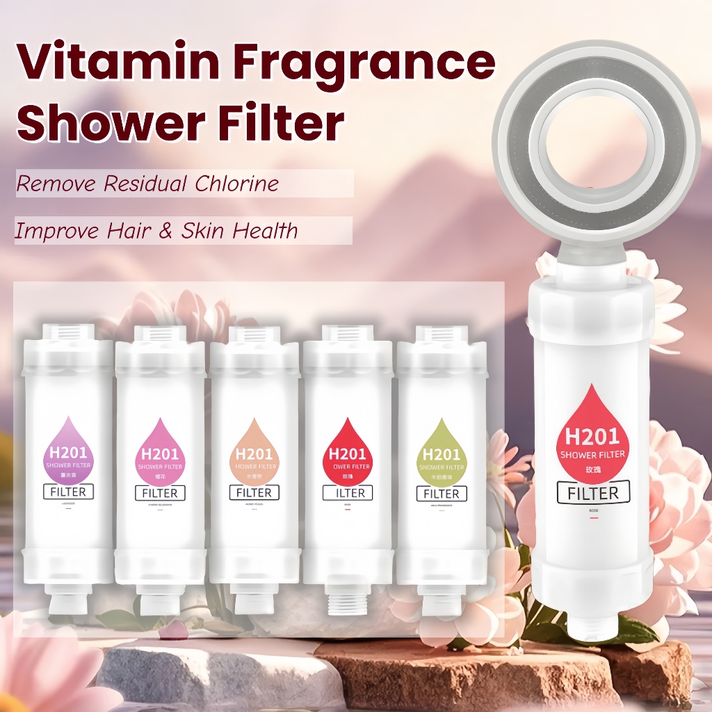H201 Vitamin Fragrance Purifier Shower Filter Shower Head Scented ...
