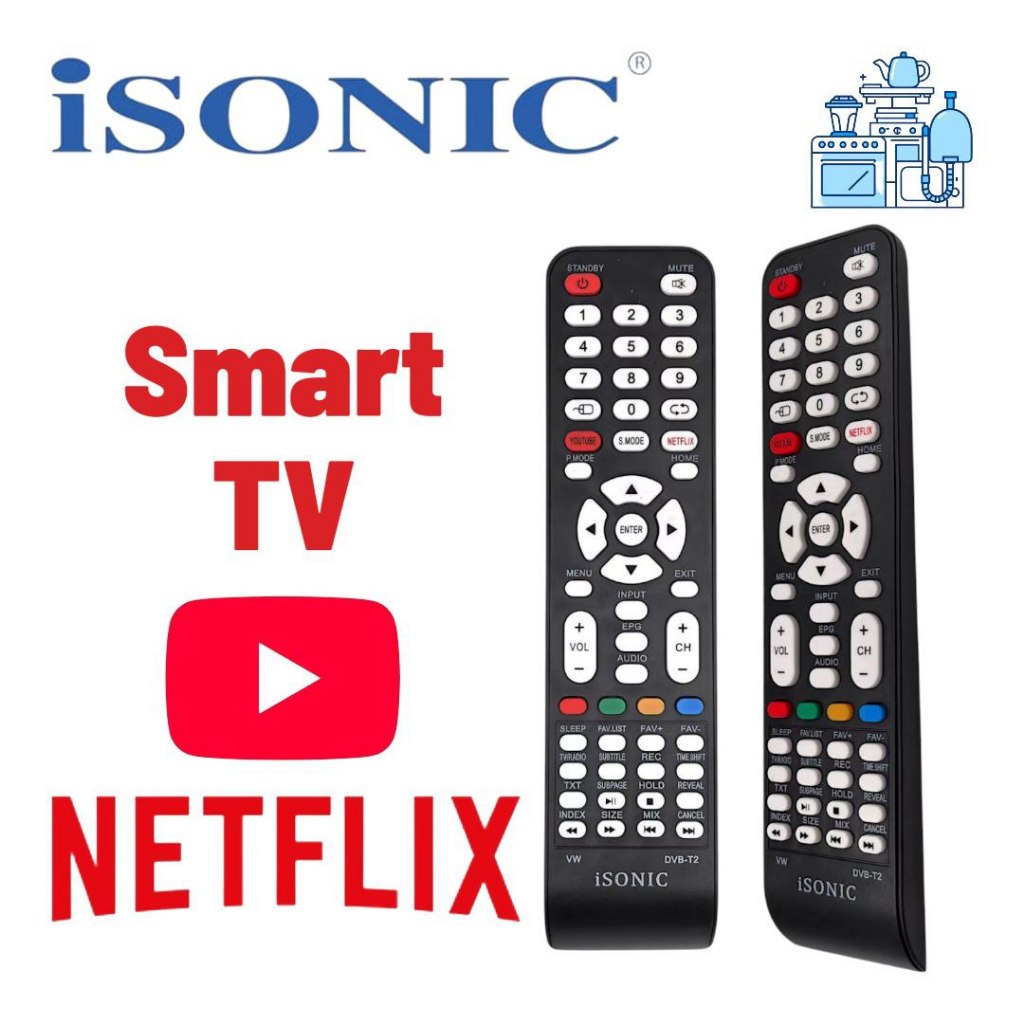 ISONIC TV REMOTE CONTROL SMART TV (YOUTUBE , NETFLIX) | Shopee Malaysia