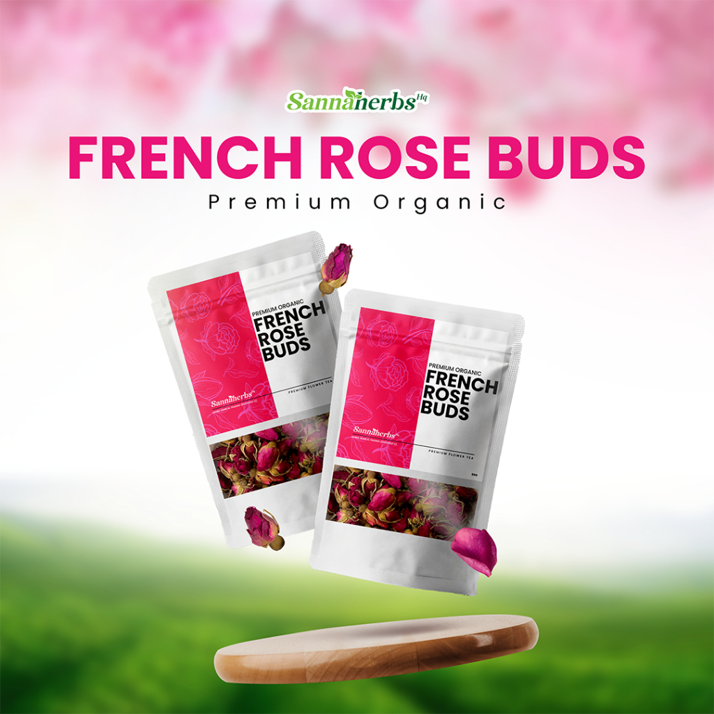 Sannaherbs Premium French Rose Buds l Premium Organic Rose Buds Grade A ...