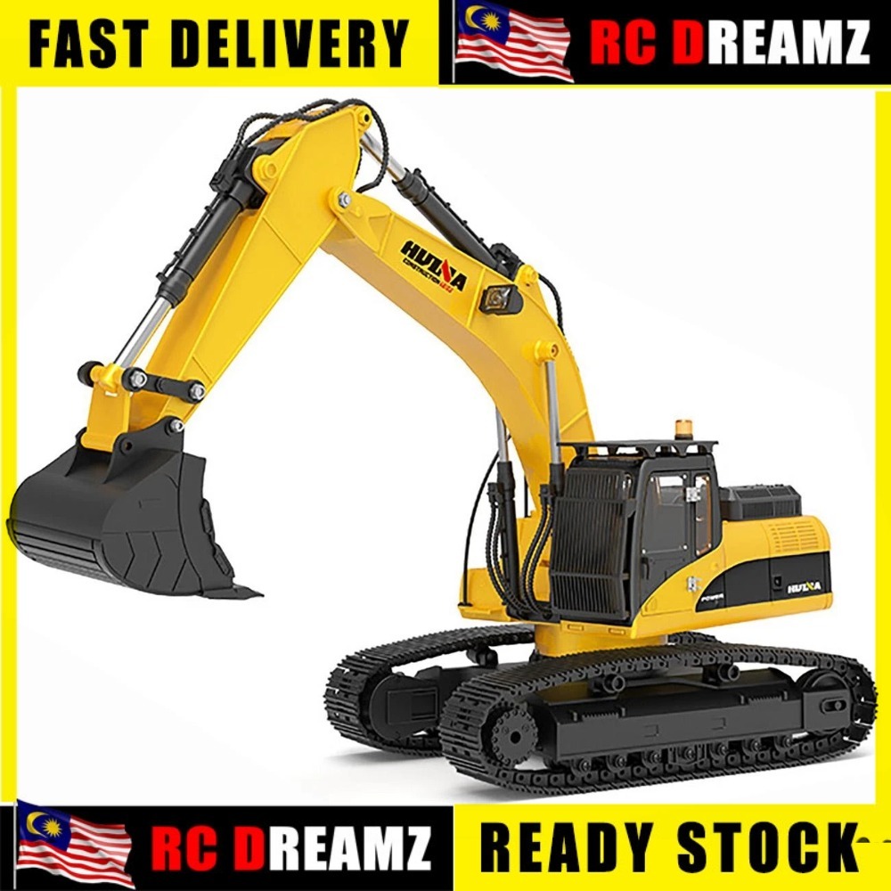 [2025] Huina 1580 V4+ Upgraded Version RC Excavator Alloy Full Metal ...