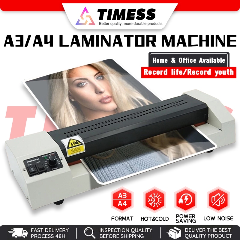 A3/A4 Laminating Machine Heavy Duty Mesin Laminate A4 School Office ...