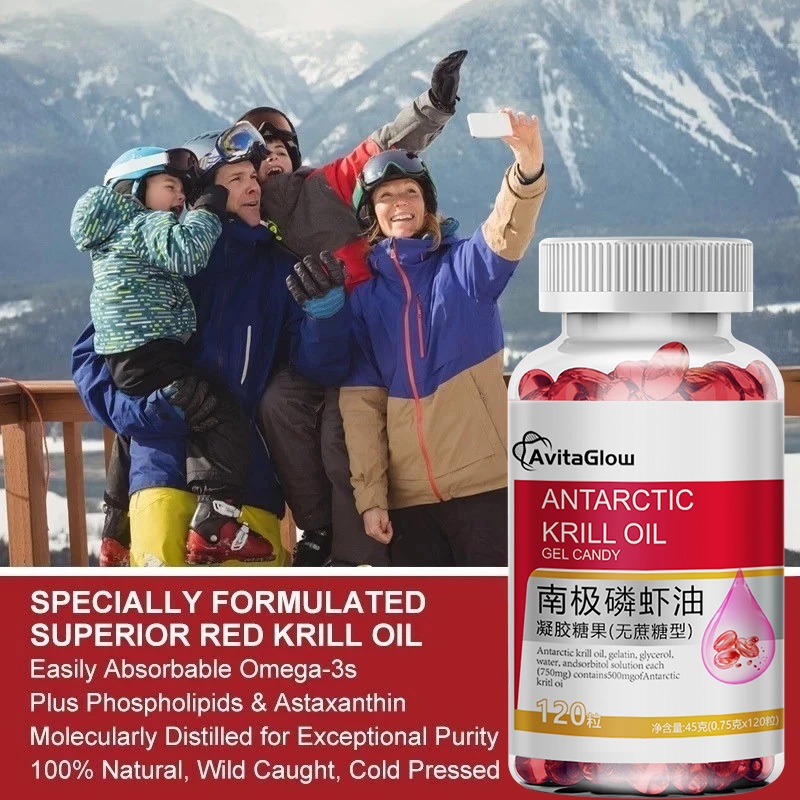 Minyak Krill Antartika Omega-3 & Glutathione Bebas Gula: Kulit Cerah ...