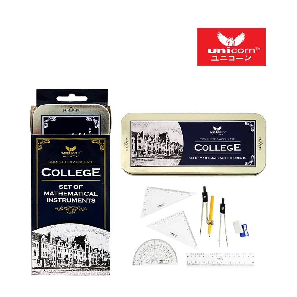 Unicorn College Mathematical Instruments Set – Geometry Tools Box ...