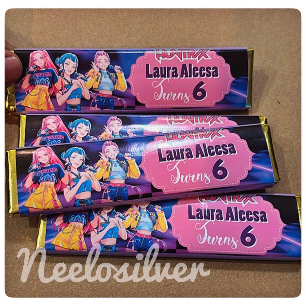 KPop Demon Hunters Huntrix Theme Customize Chocolate Bar (Halal ...