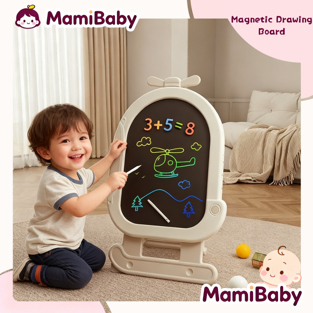 【MamiBaby】Kids LCD Writing Tablet Magnetic Colorful Erasable Kids ...