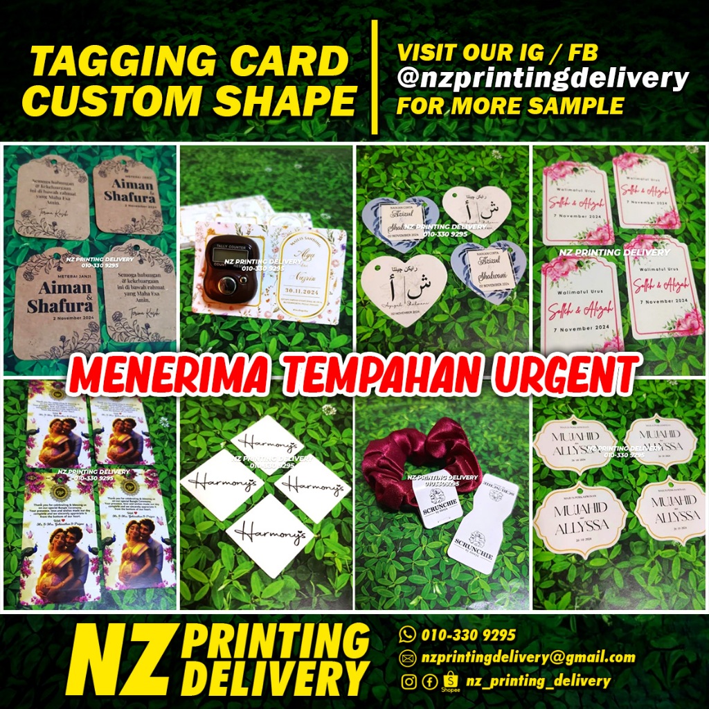 Tagging Card 100pcs Custom punch hole price tag label kad custom ...