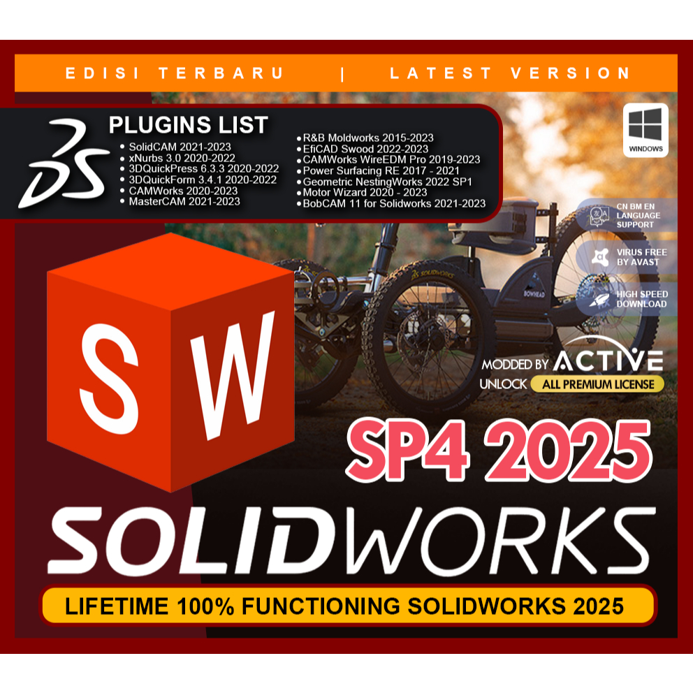 [Self Redeem] SolidWorks 2025 SP4 💻 Windows | Full Version | Lifetime License | Shopee Malaysia