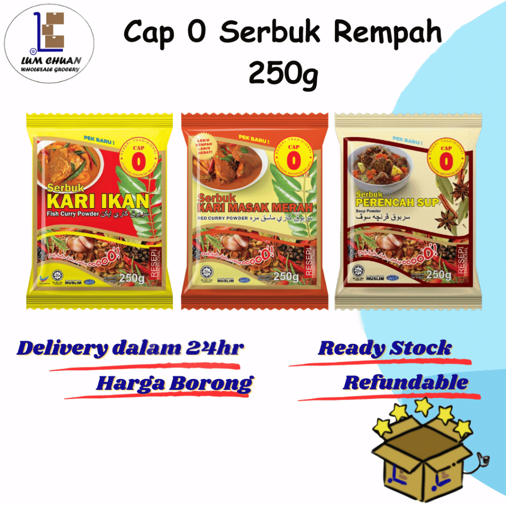 Cap O Serbuk Rempah Kari Ayam & Daging , Kari Ikan, Korma Ayam & Daging ...