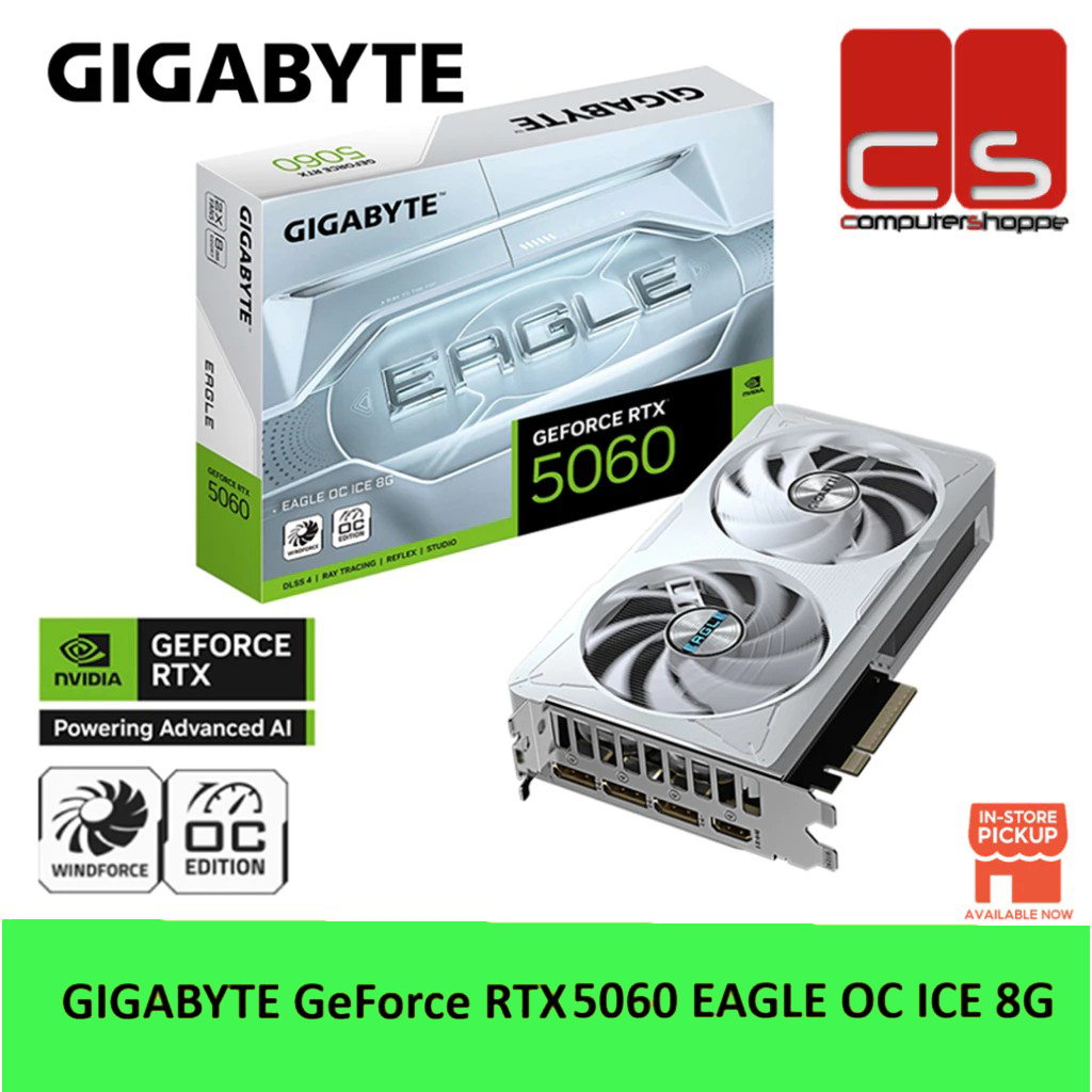 GIGABYTE GeForce RTX 5060 EAGLE OC ICE 8G GDDR7 GRAPHIC CARD | Shopee ...