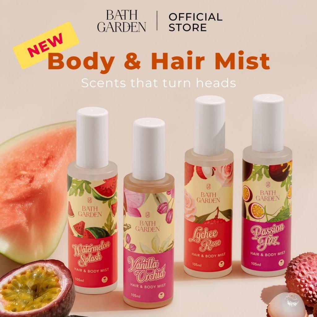 Bath Garden Body & Hair Mist Vanilla Orchid Watermelon Splash Lychee ...