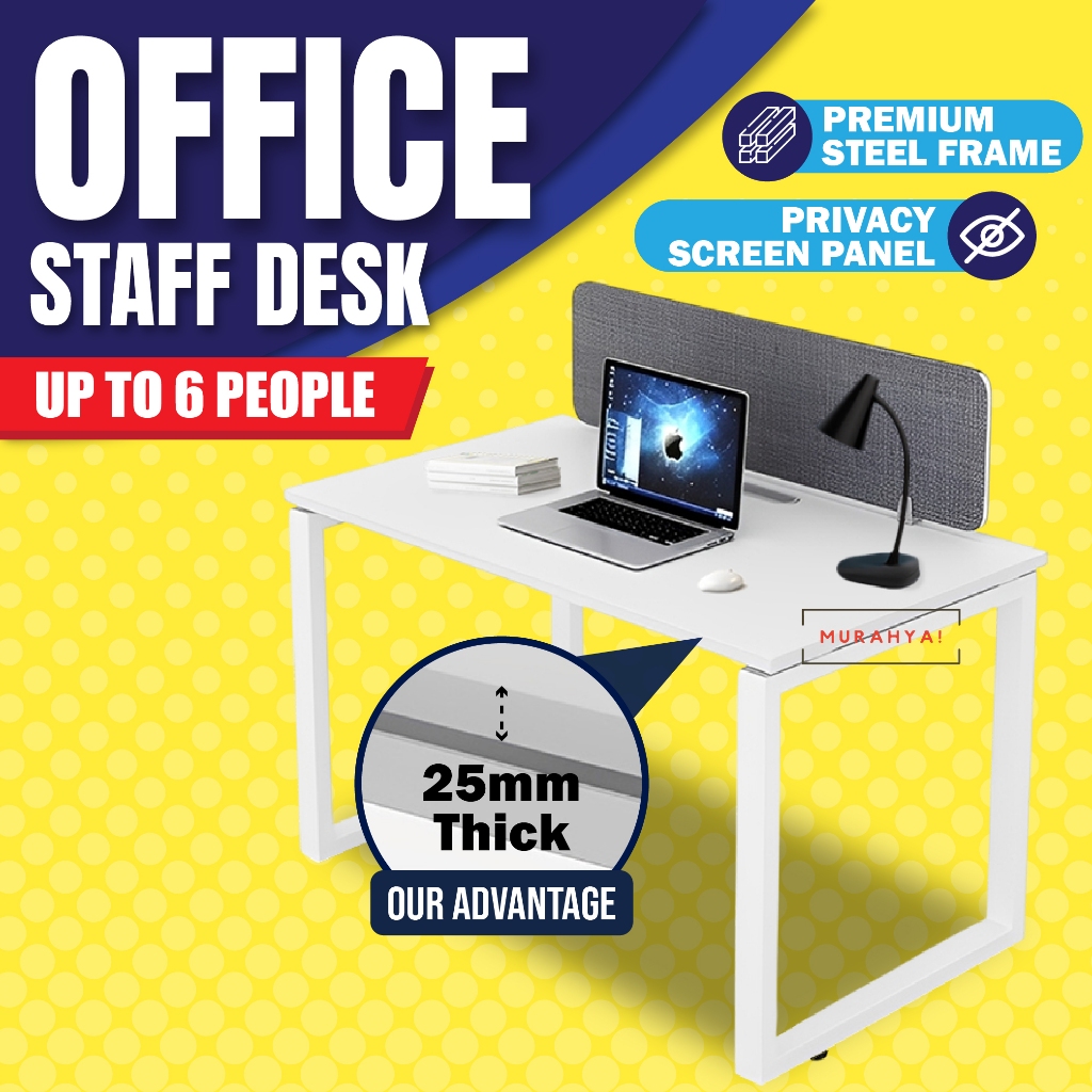 Office Staff Desk Meja Office Company Computer Desk Light Luxury Staff ...