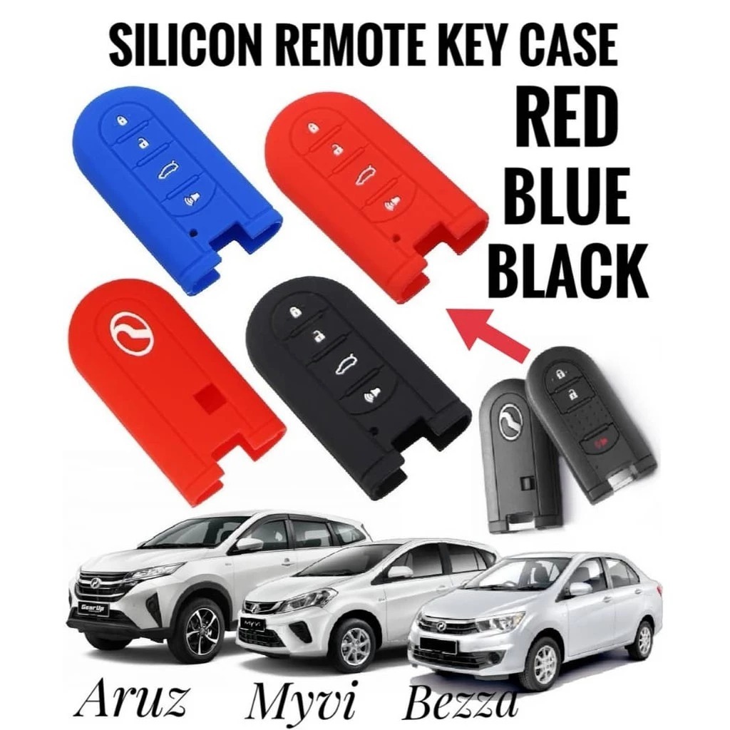 🚗🔑Car Remote Control Key Case Cover Myvi Bezza Aruz Alarm Silicone ...