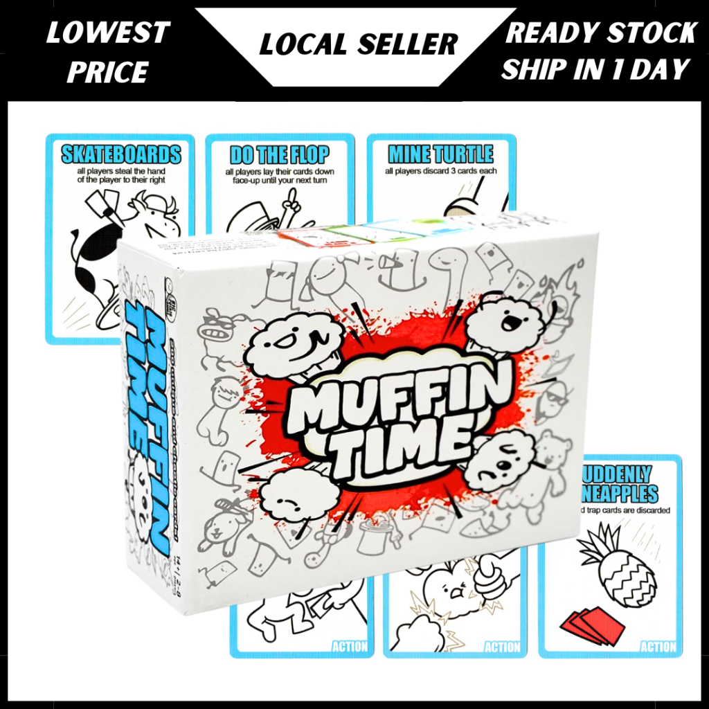 Muffin Time Card Game Big Potato Party Game for Family Friends Random ...