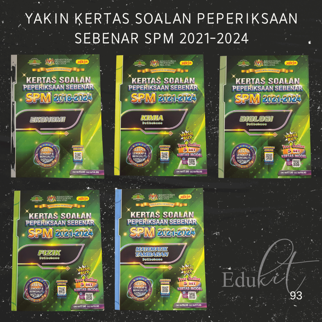 [EDUKITS] YAKIN KERTAS SOALAN PEPERIKSAAN SEBENAR SPM 2021-2024 #EKO# ...