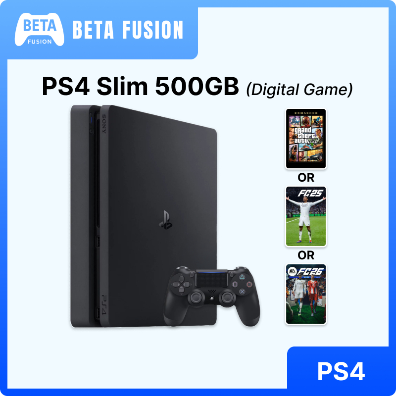 Sony PS4 Playstation 4 Slim 500GB FC25/FC26/GTA5 (NEW CONTROLLER) READY ...