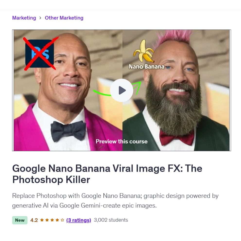 Nano Banana Video Course-Google Nano Banana Viral Image FX: The ...