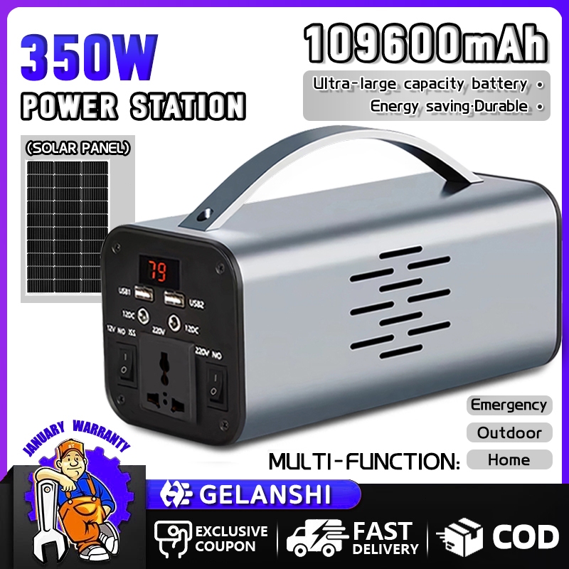 350W Portable Power Station Outdoor Generator For Camping Powerbank ...