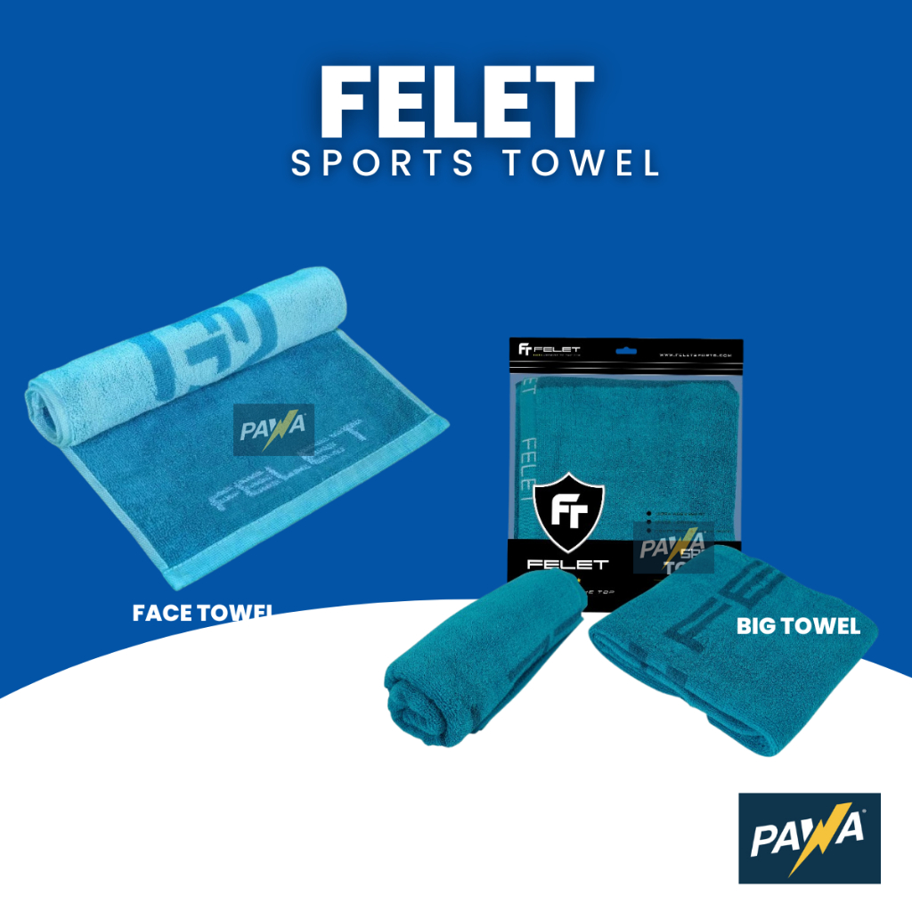 Felet Sports Towel (Premium Cotton) Badminton Tennis Squash (Small ...
