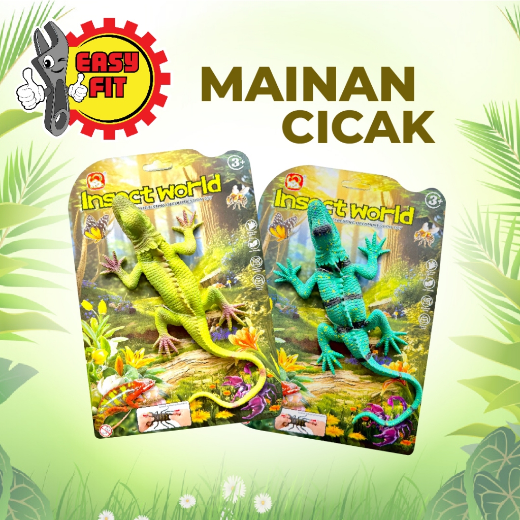EASY FIT Mainan Cicak Haiwan Reptilia Simulasi Pendidikan Untuk Kanak ...