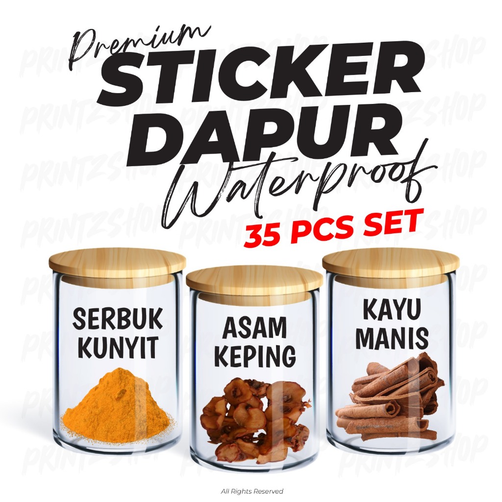 READYMADE Premium Sticker Dapur | Transparent Sticker | Shopee Malaysia