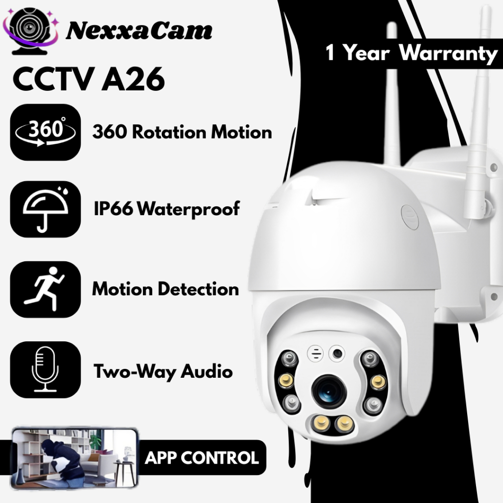 [ FREE GIFT ]CCTV A26 PRO 1080P Outdoor CCTV Camera Remote IP66 ...