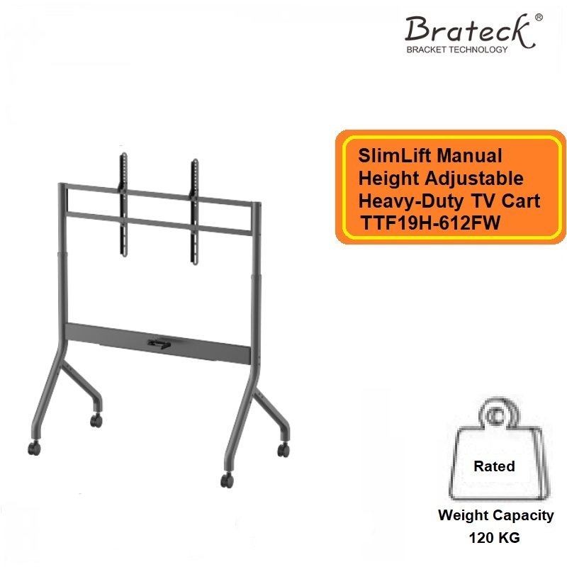 Brateck TTF19H-612FW SlimLift Manual Height Adjustable Heavy-Duty TV ...