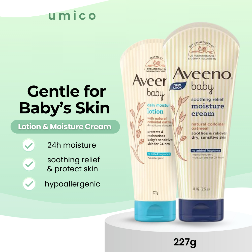 Aveeno Baby Soothing Relief Moisture Cream 227g Daily Moisture Lotion ...