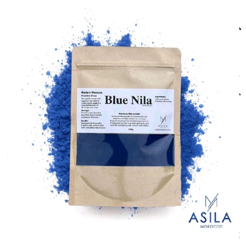 Authentic Moroccan blue nila Powder - Natural Skin Brightening Made in ...