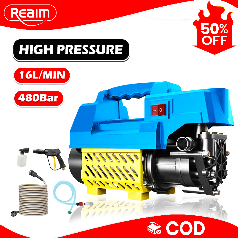 REAIM Water Jet High Pressure Portable Car Washer Washing Machine Spray ...