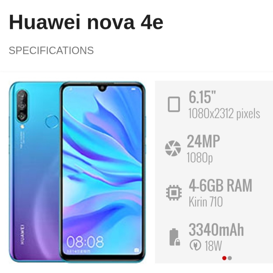 Huawei Nova 4e android phone (6gb+128gb) | Shopee Malaysia