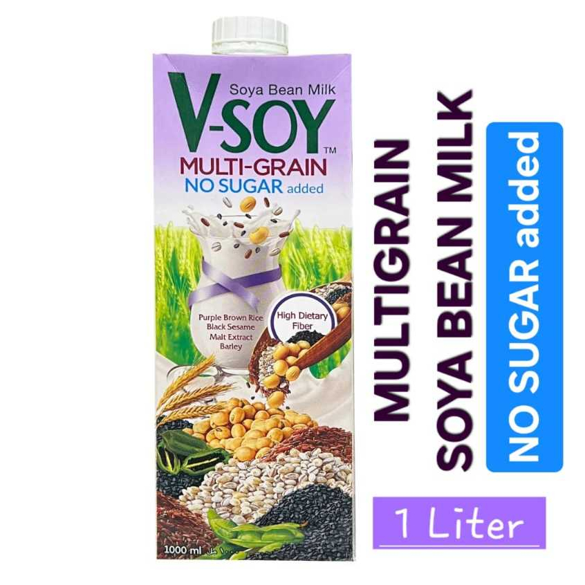 V SOY Soya Bean Milk Multi Grain {NO SUGAR ADDED} 1 Liter | Shopee Malaysia